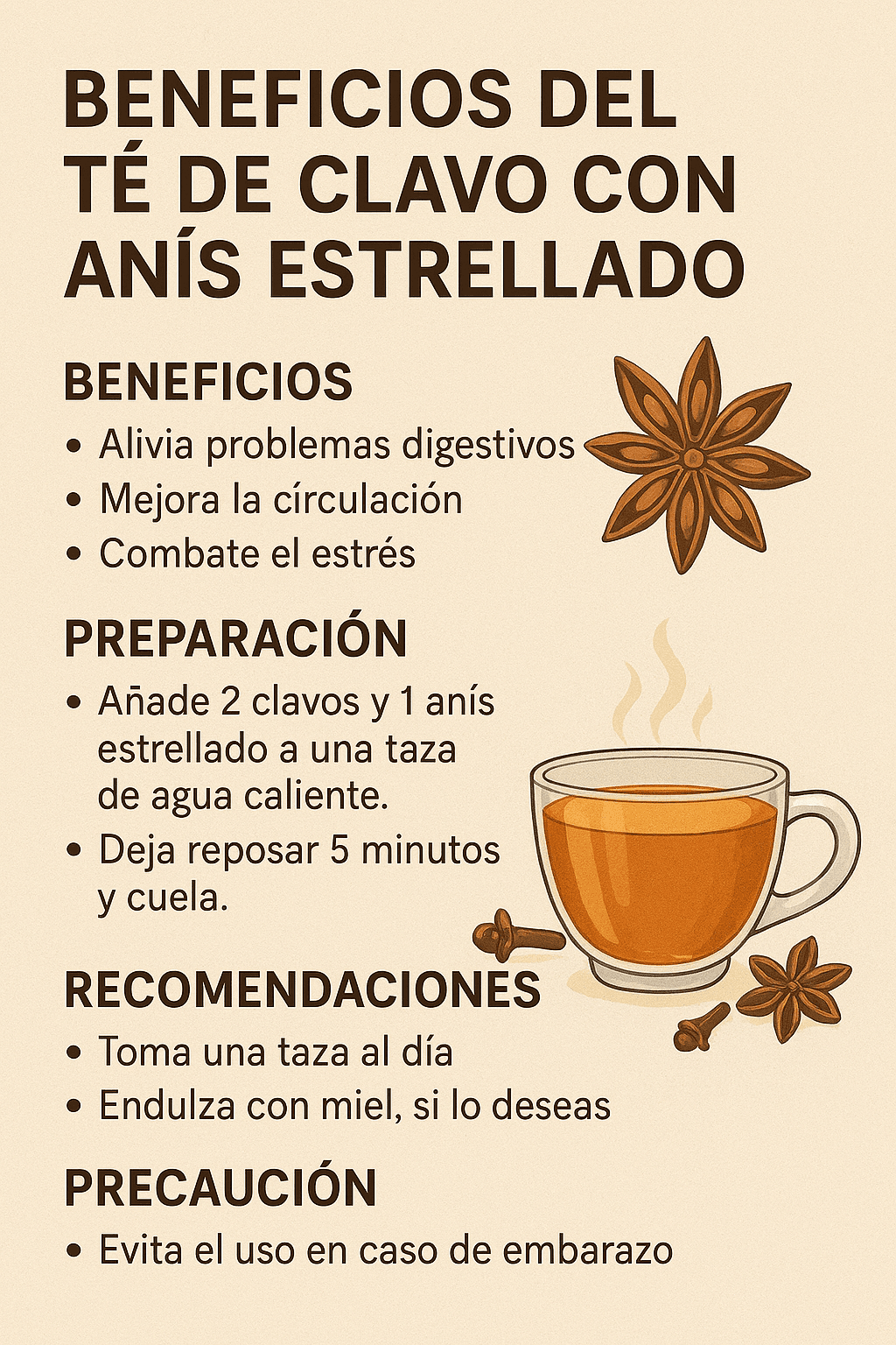 Té de clavo con anís estrellado - Vida Made Easy