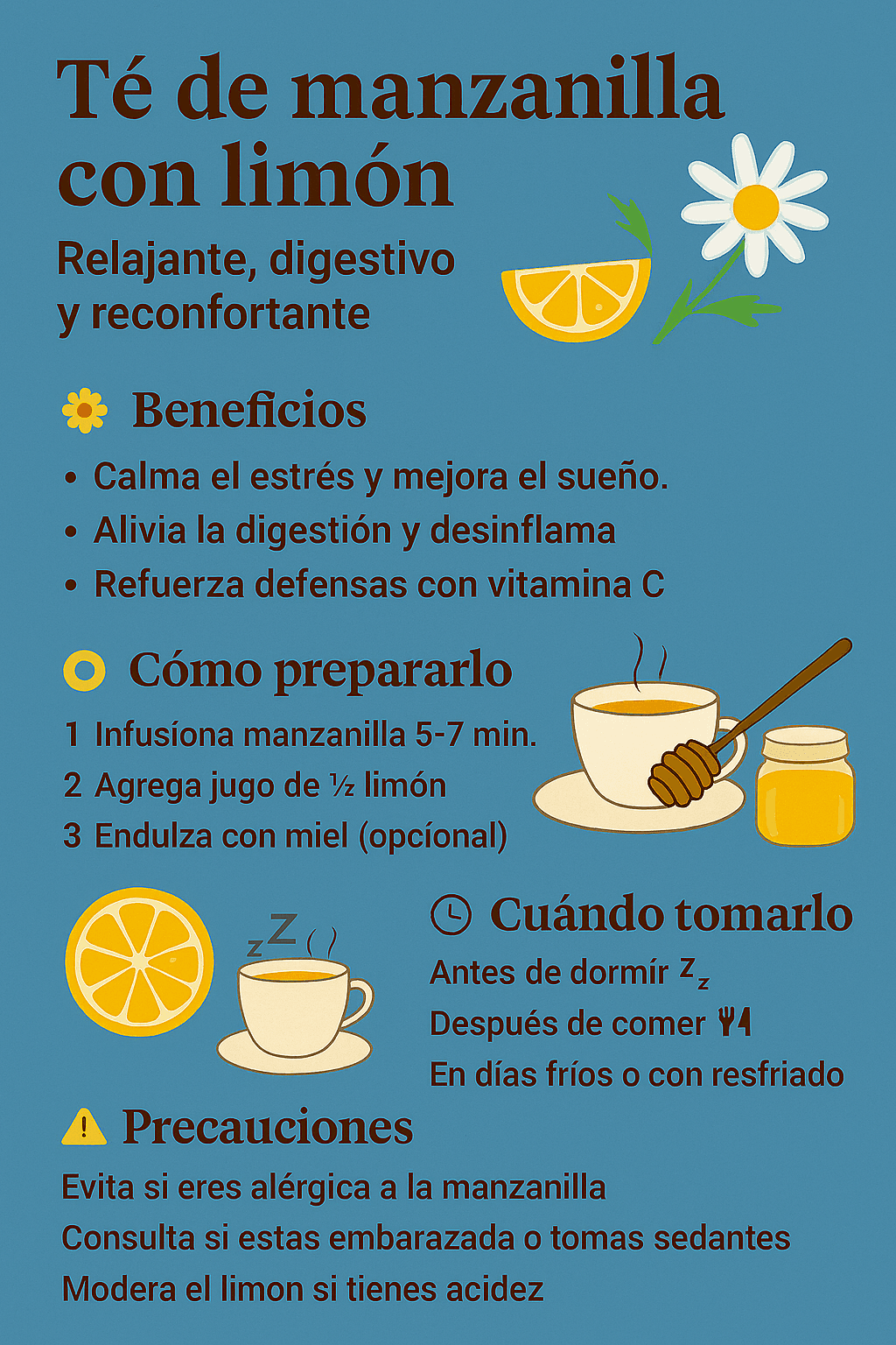 Té de manzanilla con limón: bienestar familiar | Vida Made Easy - Vida ...